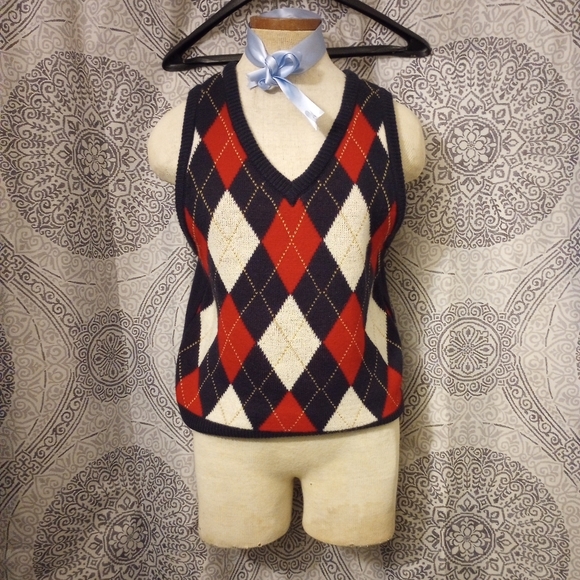 Love Tree | Jackets & Coats | Love Tree Red White Blue Preppy V Neck ...